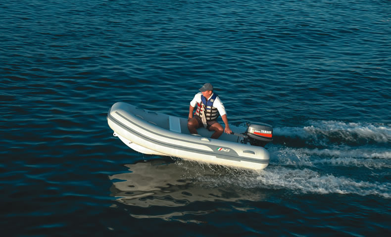 Outboard inflatable boat - 9.5 AL - AB Inflatables - rigid / aluminum ...