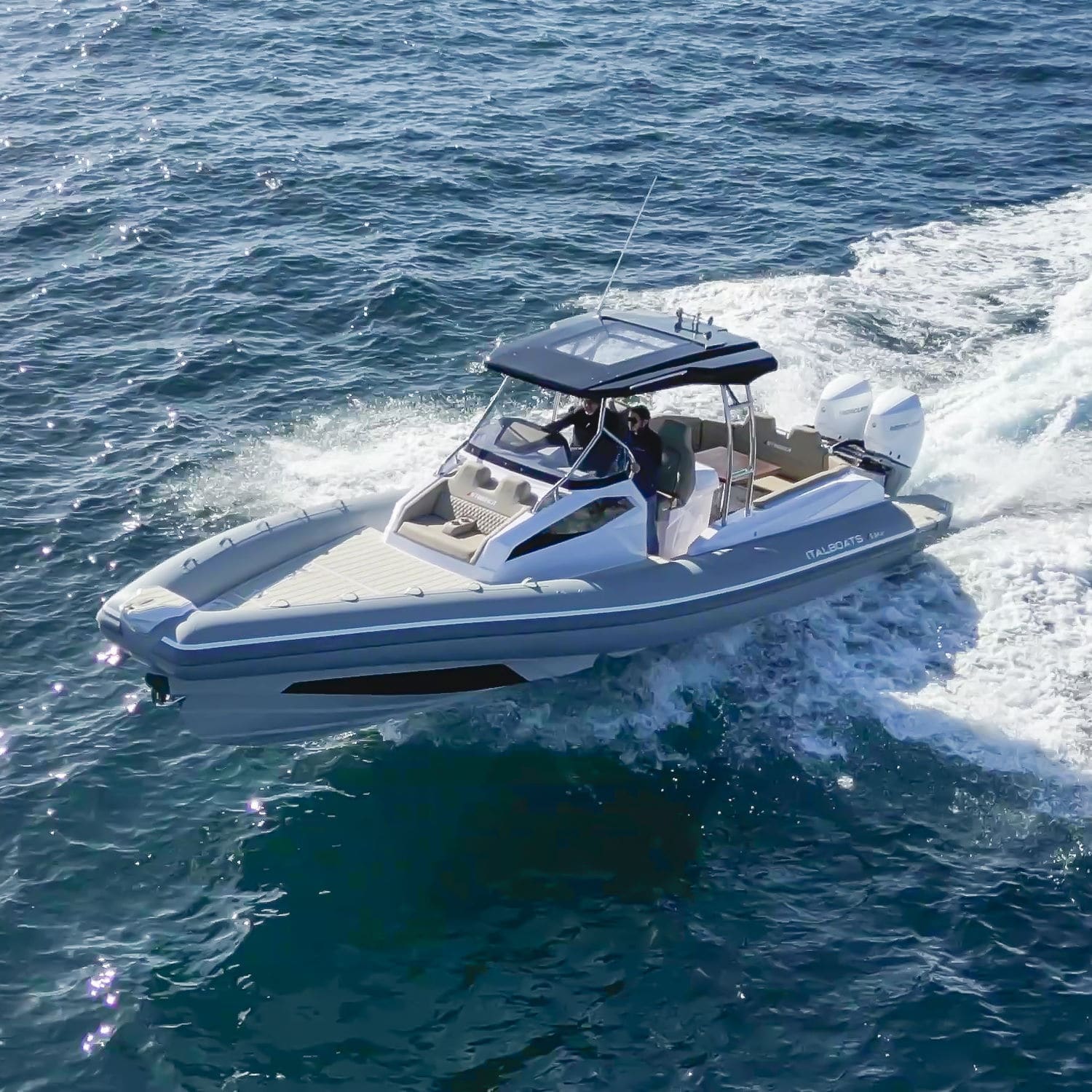 Outboard inflatable boat - Stingher 34 GT - ITALBOATS - gasoline / twin ...