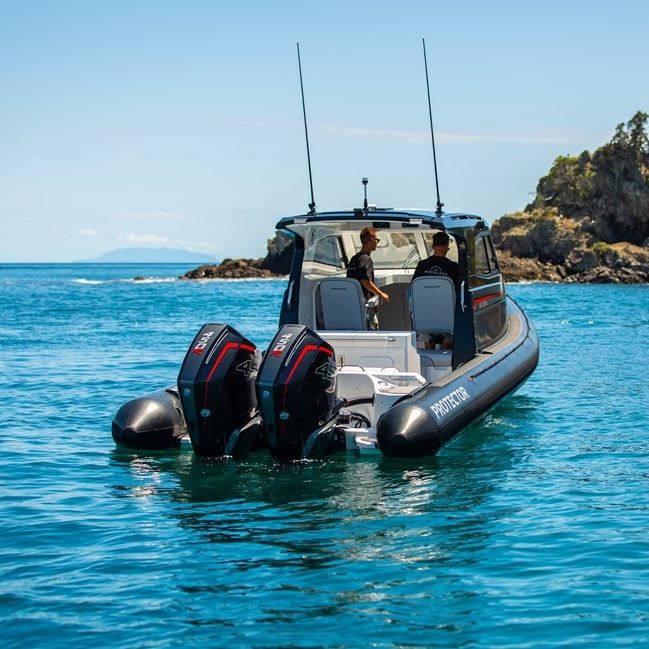 Outboard inflatable boat - 330 TARGA - Rayglass Boats - twin-engine ...