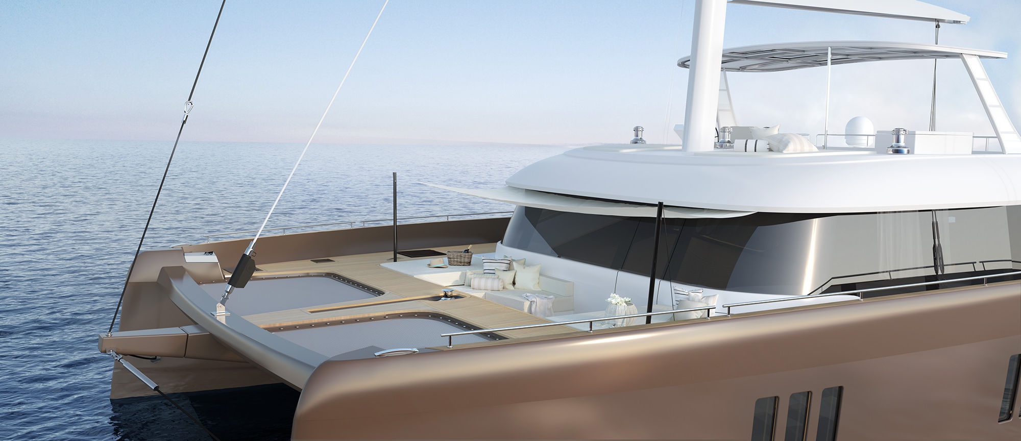 Catamaran sailing yacht - 60 - Sunreef Yachts - charter / open transom ...