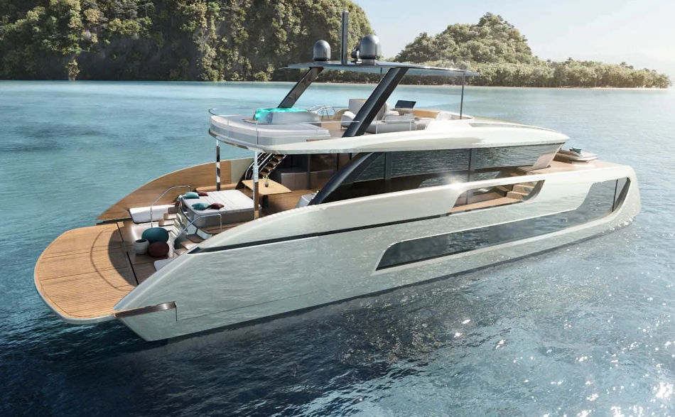High-performance motor yacht - Ultima 77 - Sunreef Yachts - flybridge ...