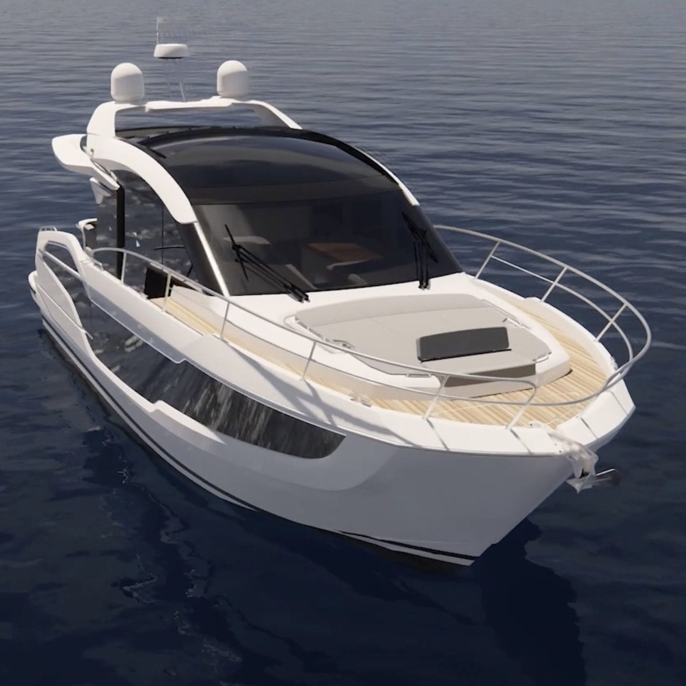 Inboard express cruiser - 450 HTC - Galeon - twin-engine / hard-top ...