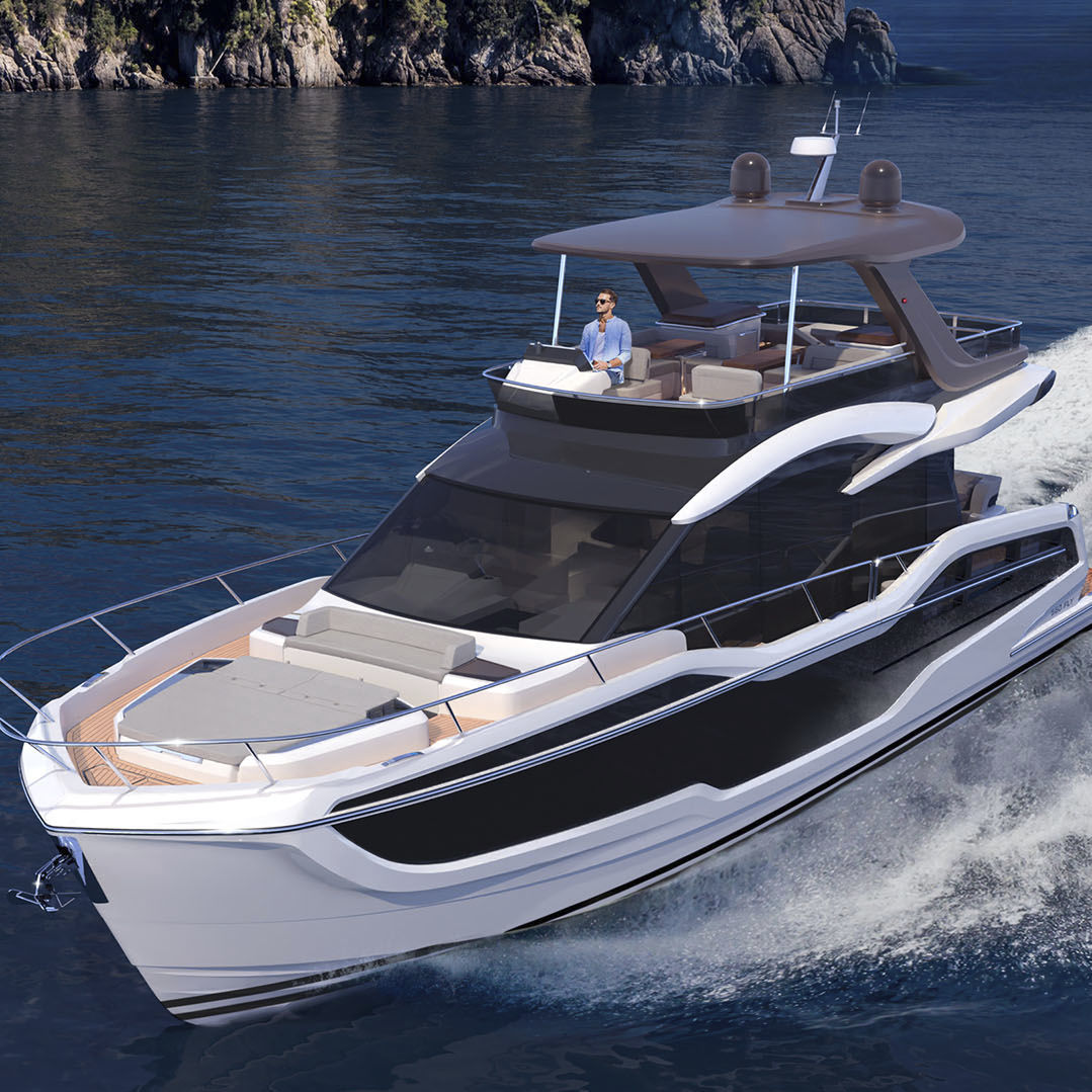 Cruising motor yacht - 560 FLY - Galeon - flybridge / 3-cabin