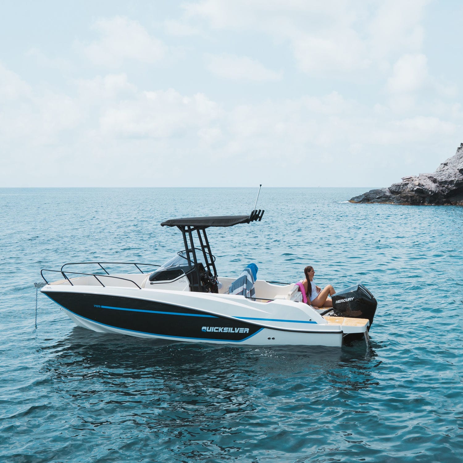 Outboard center console boat - 705 Open - Quicksilver Boats - 8-person ...