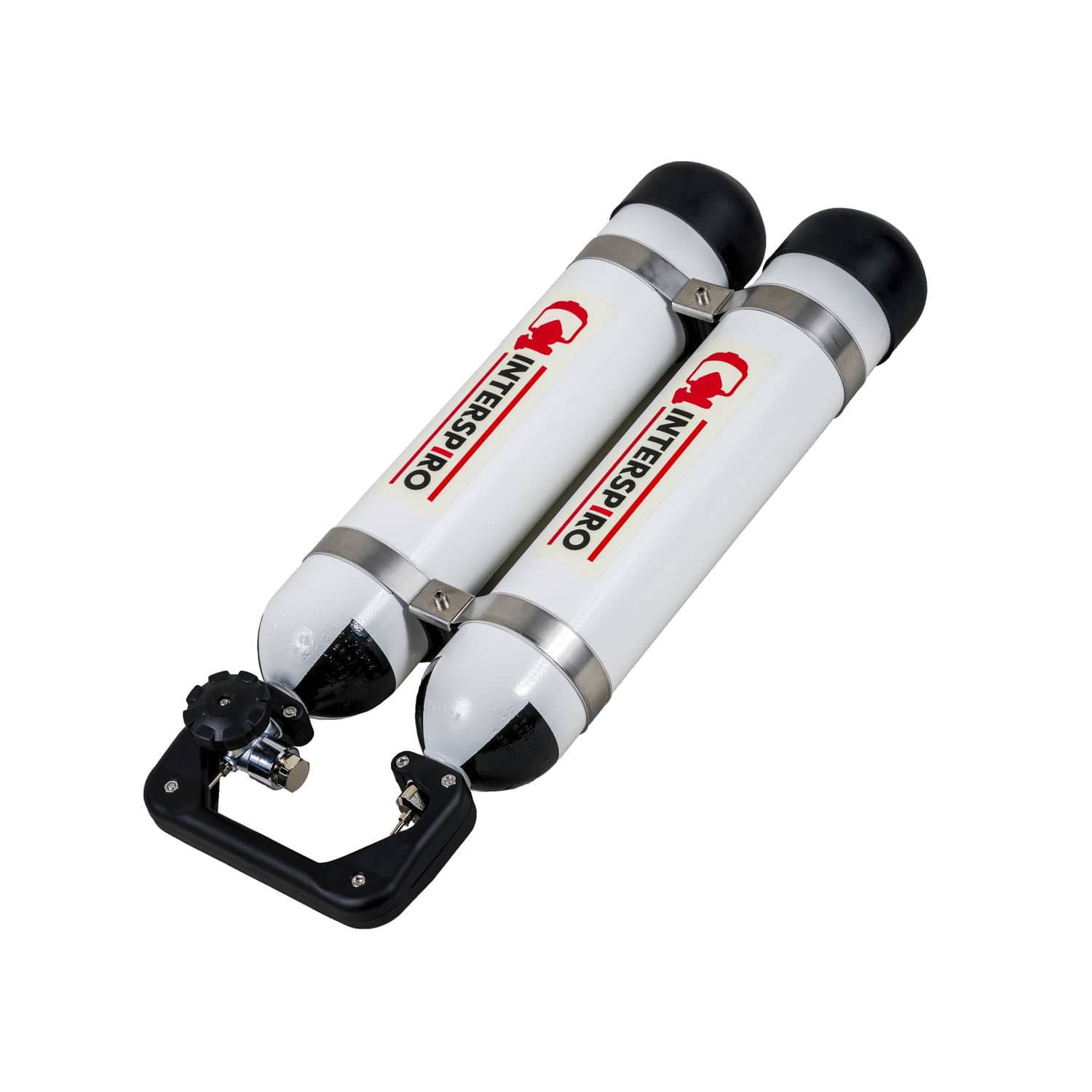 Oxygen scuba tank - 324 - Interspiro - air / steel / for commercial diving