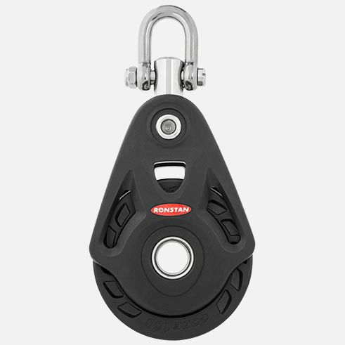 Single block - RF104100 - Ronstan - cheek / with shackle / with ball ...