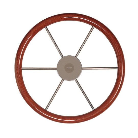 Mahogany power boat steering wheel - KW series - VETUS - six spokes