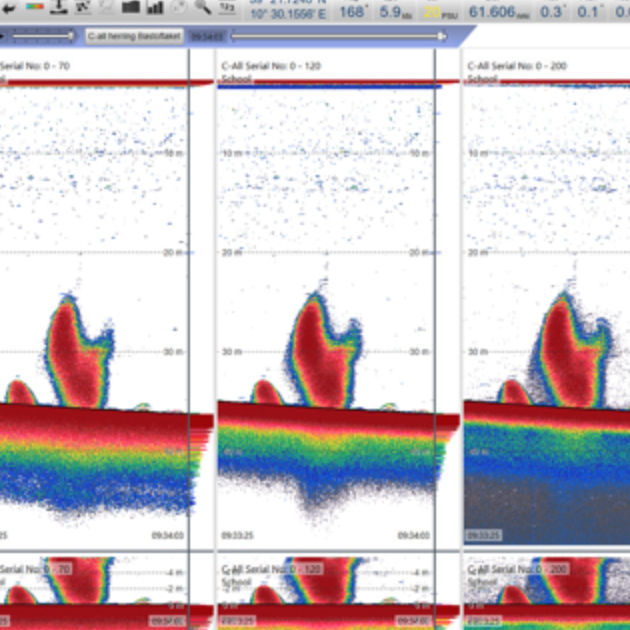 Ship echo sounder - EQ50 - Simrad - dual-frequency / digital