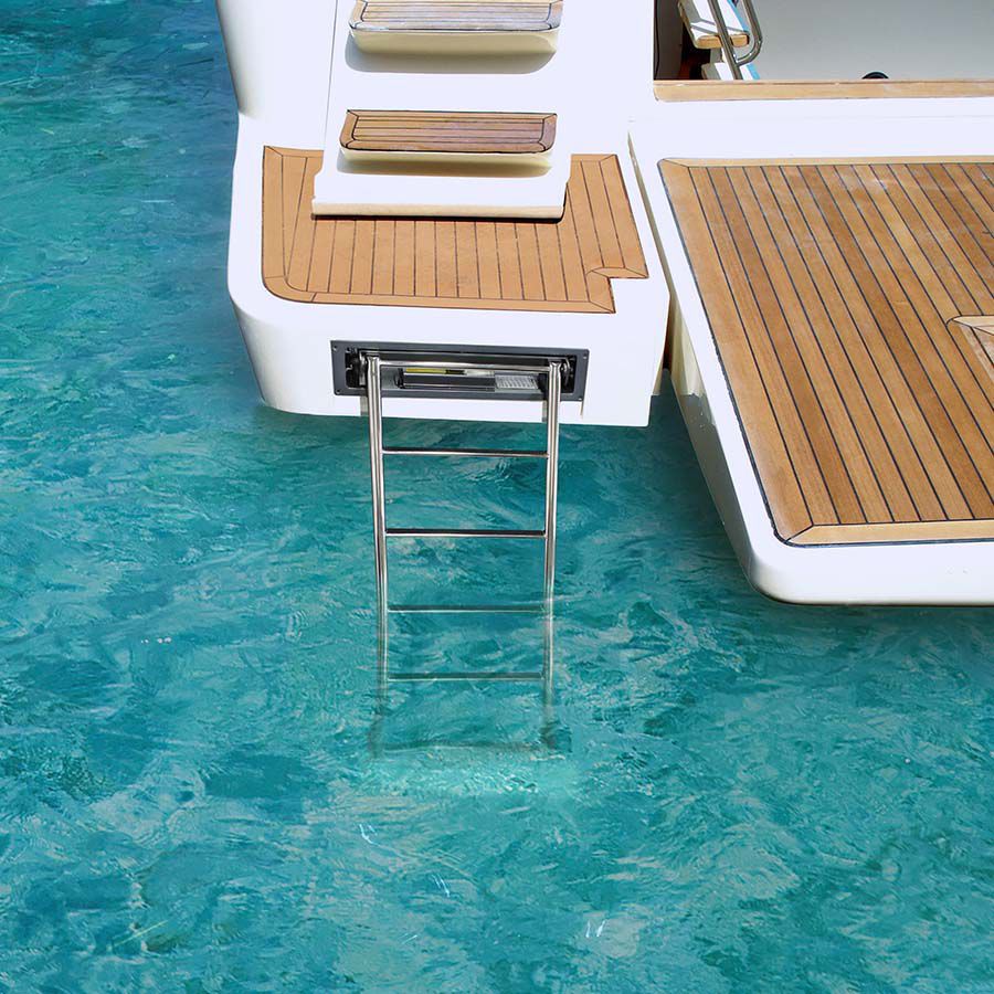 Boat ladder - SI 402 - Besenzoni SpA - retractable / swim / platform