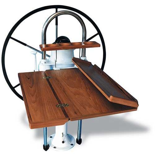 Folding cockpit table - Solid - LEWMAR - teak / composite