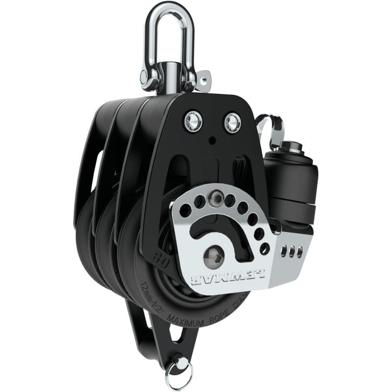 Triple block - HTX series - LEWMAR - cam cleat / with swivel / with becket
