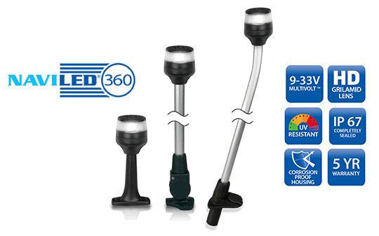 Boat mooring light - NaviLED 360 Compact Pole - Hella Marine - LED ...