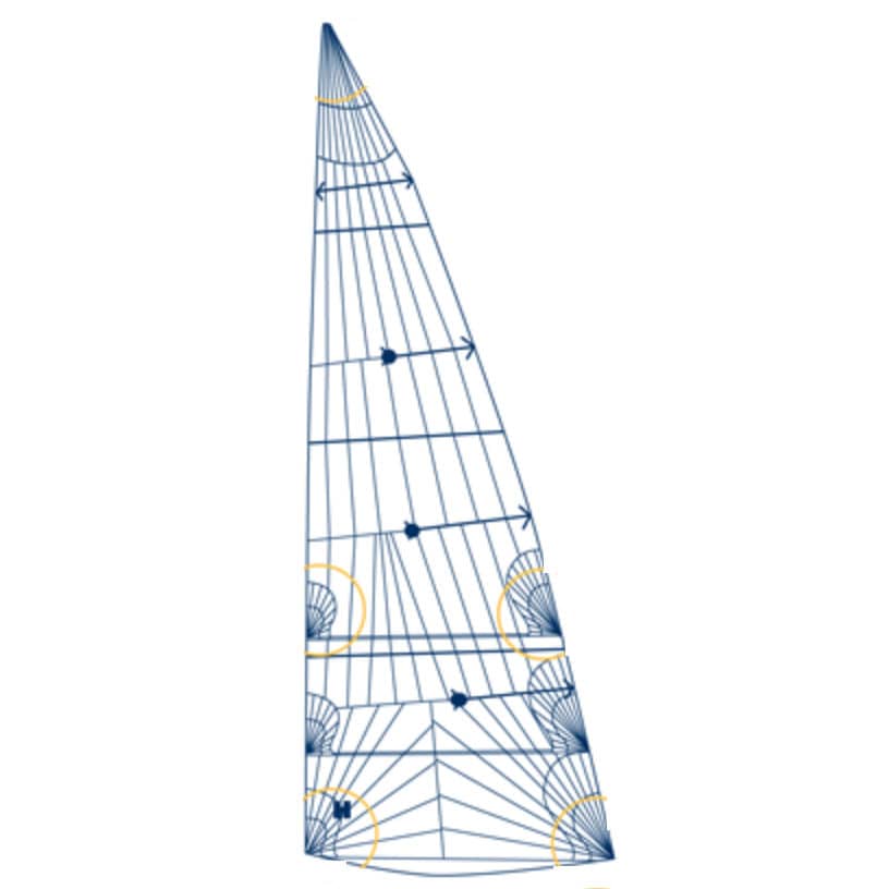 Mainsail - VOYAGER - Hydesails - for cruising sailboats / cross-cut ...