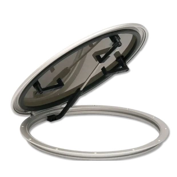 Boat deck hatch - A&P - Pompanette - round / opening / two inner handles