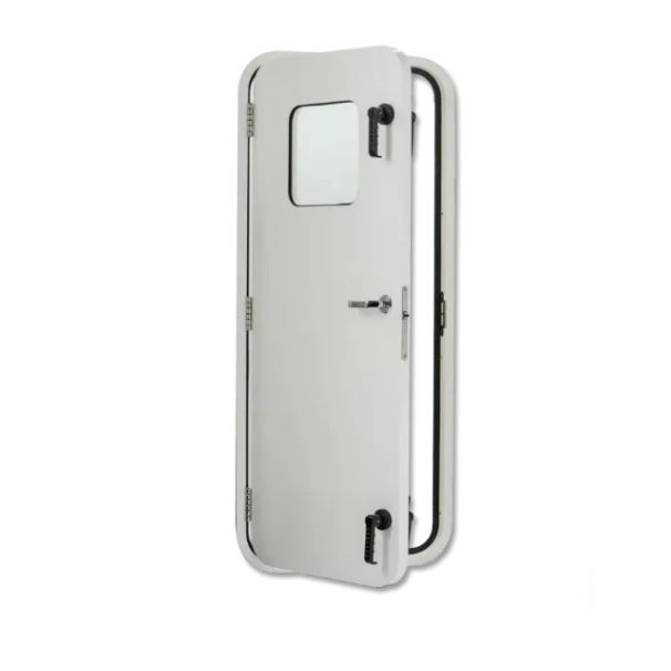 Marine door - 1600-W - Pompanette - side-hinged / extruded aluminum