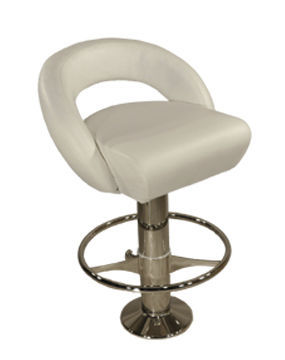 Ship bar stool - Pompanette - for yachts / stainless steel / round base