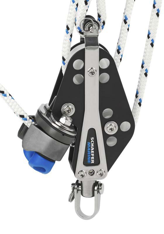 Single block - 504-75 - Schaefer - cam cleat / fiddle / with becket