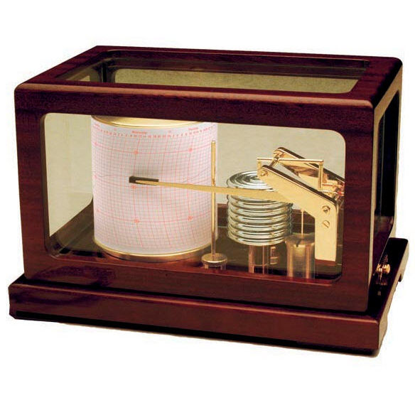 Analog barograph - 410-D - Weems & Plath - mahogany