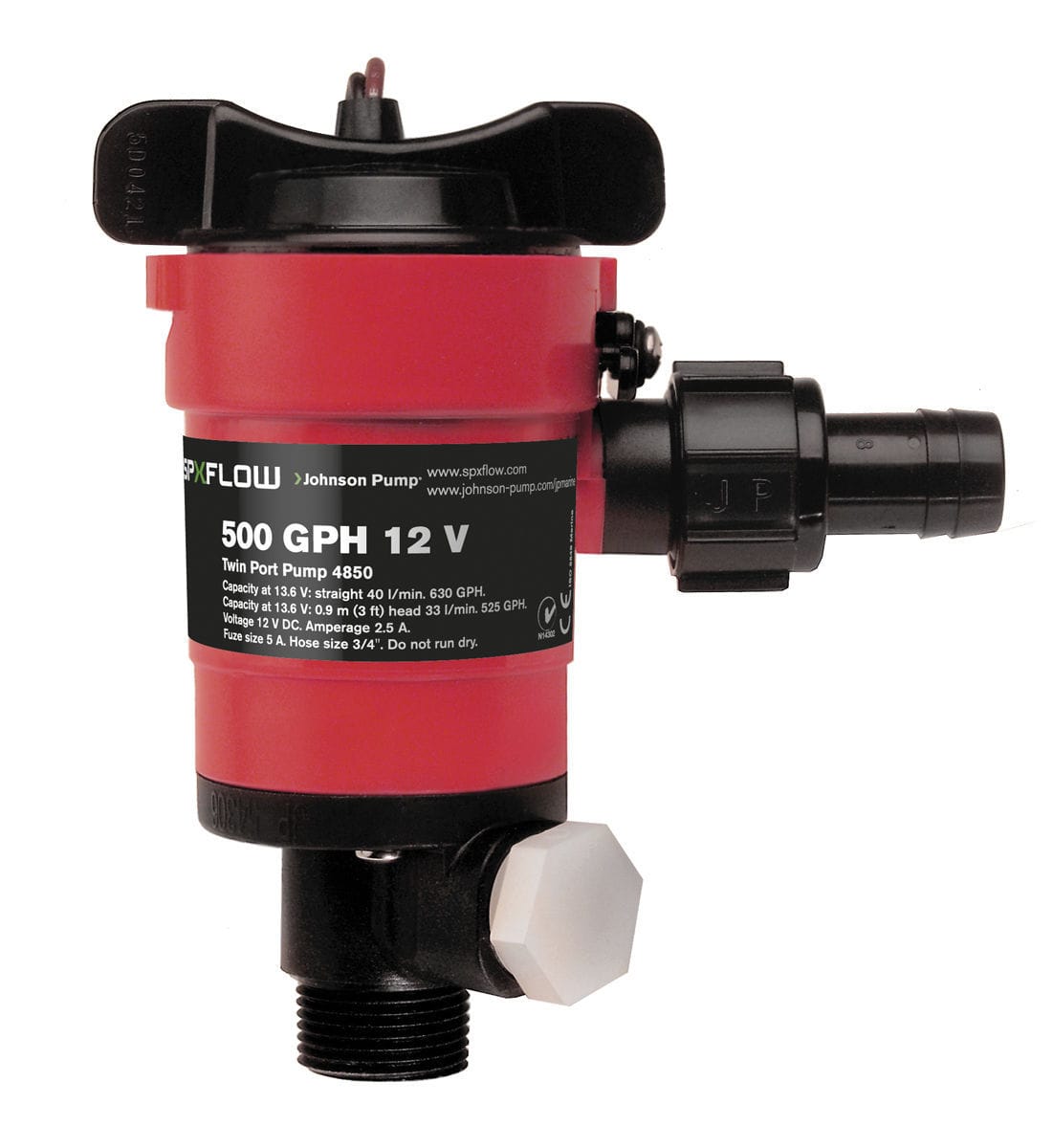 Boat pump - Twin Port - Johnson Pump Marine - livewell / water / cartridge