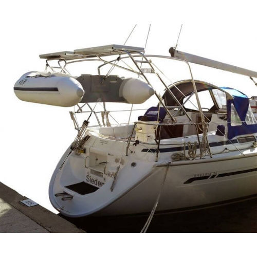 Sailboat arch - MPI-INOX - custom / with davit / for solar panels