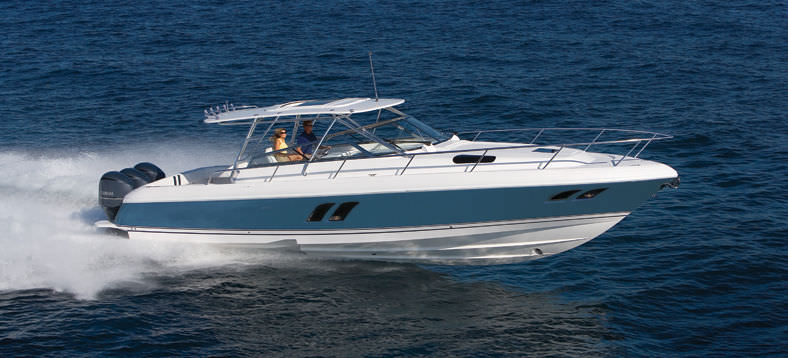 Outboard express cruiser - 430 SPORT YACHT - Intrepid - triple-engine ...