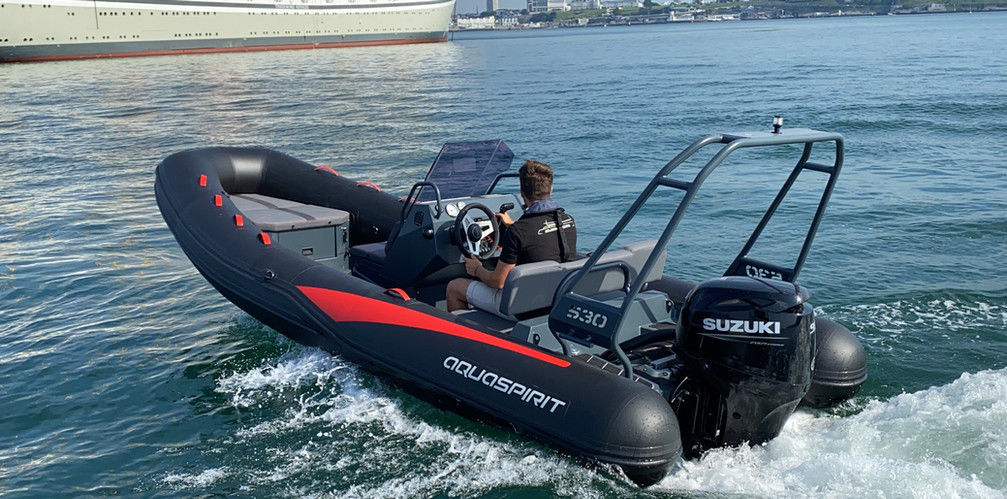 Outboard inflatable boat - 530 CC - AquaSpirit - RIB / open / center ...