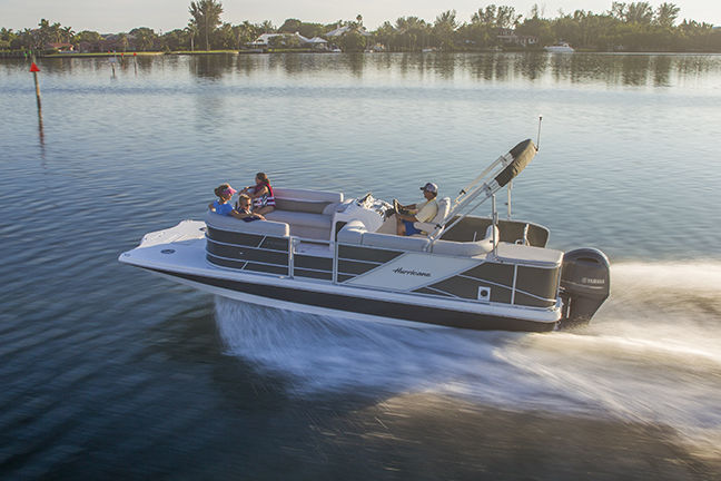 Outboard pontoon boat - FD 236F OB - Hurricane - 12-person max.