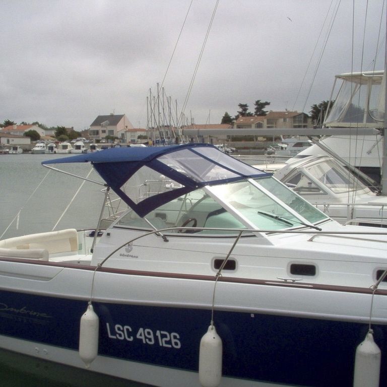 Motor boat convertible top - MAXI SPRAYHOOD - NVequipment - cockpit ...