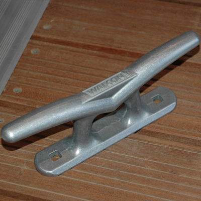 Dock mooring cleat - MH4 - Walcon Marine - flat / aluminum