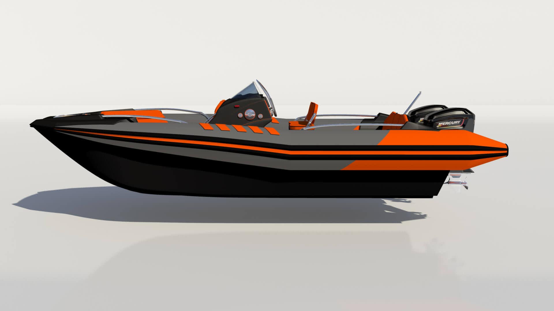 Outboard inflatable boat - 6.8m - Hysucat - twin-engine / RIB / center ...