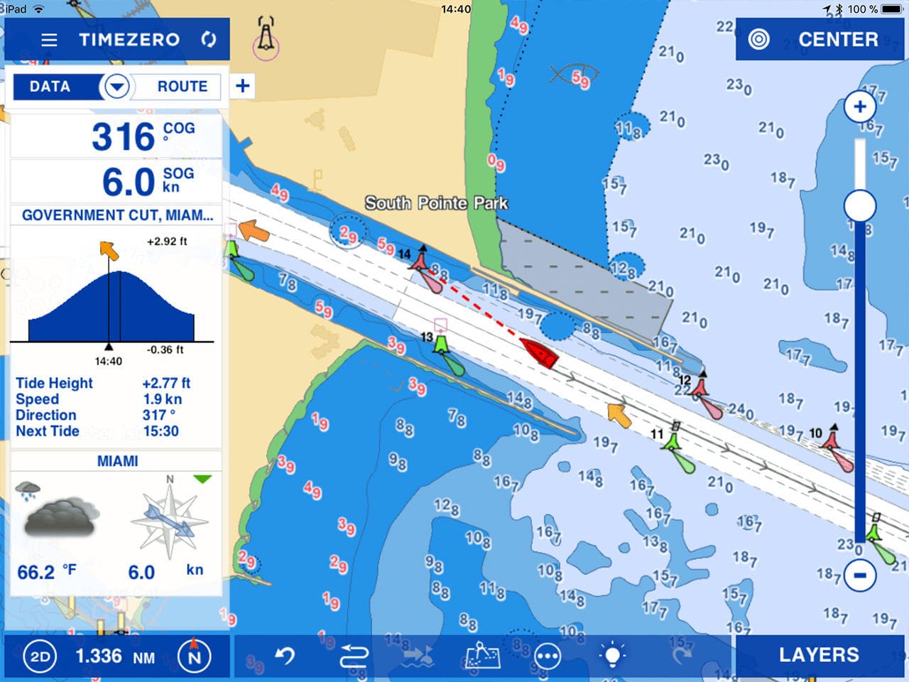 Navigation software - TZ iBoat - MaxSea International - weather / for ...
