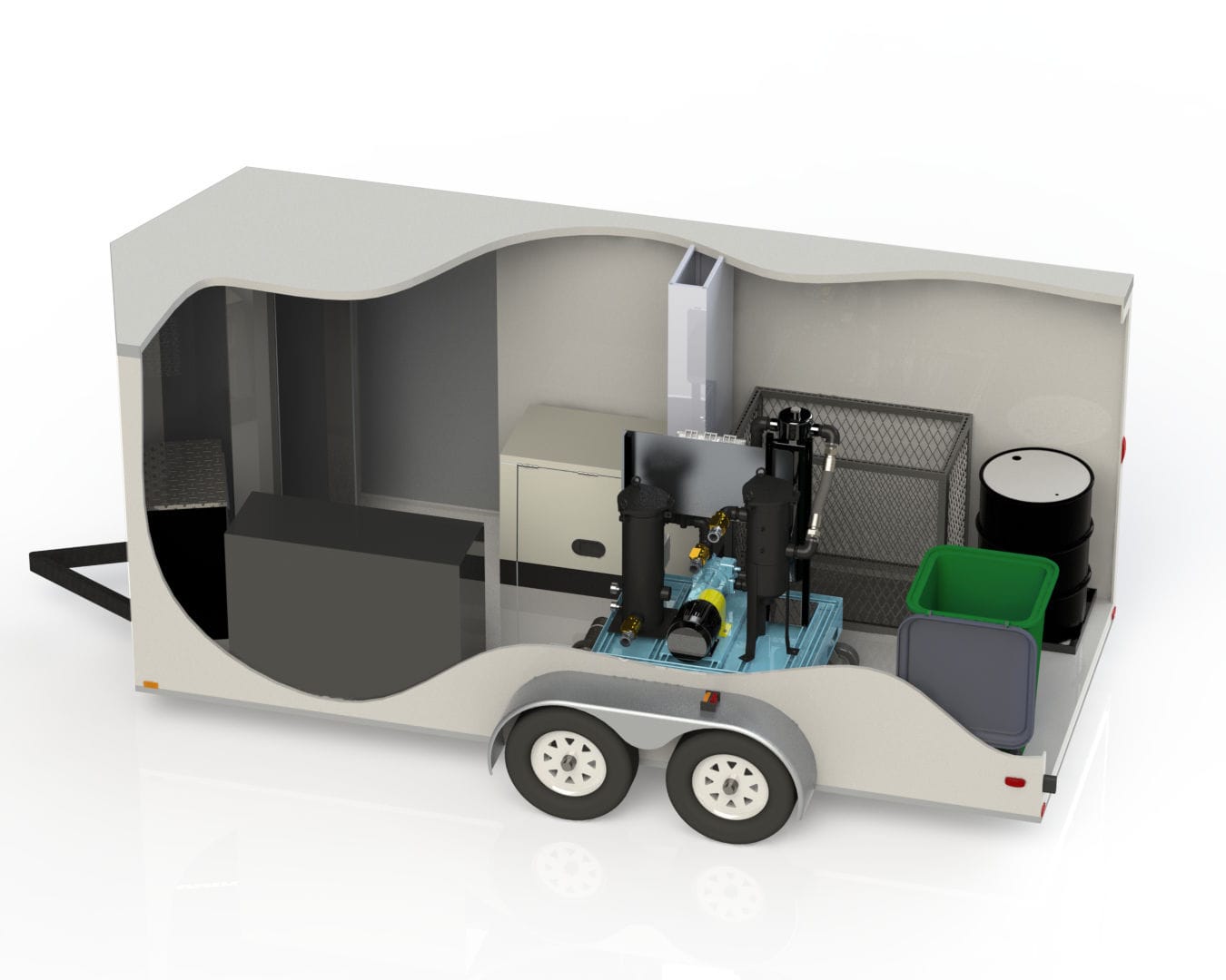 Ships tank cleaning system - Trailer - AXI International - portable