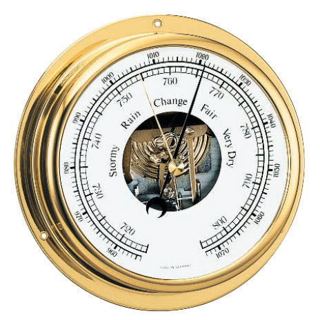 Analog barometer - 111MS - Barigo - brass