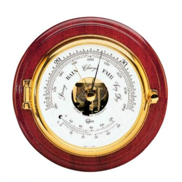 Analog barometer - 1586MS - Barigo - thermometer / brass