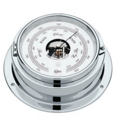 Analog barometer - 1613CR - Barigo - chrome / white