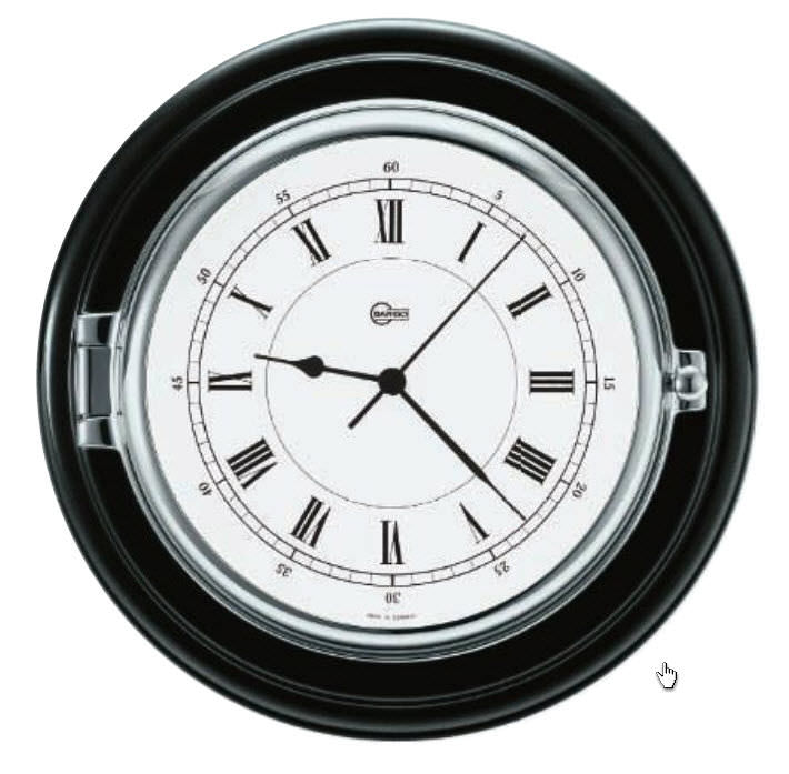 Analog clock - 1587CR - Barigo - chrome / brass