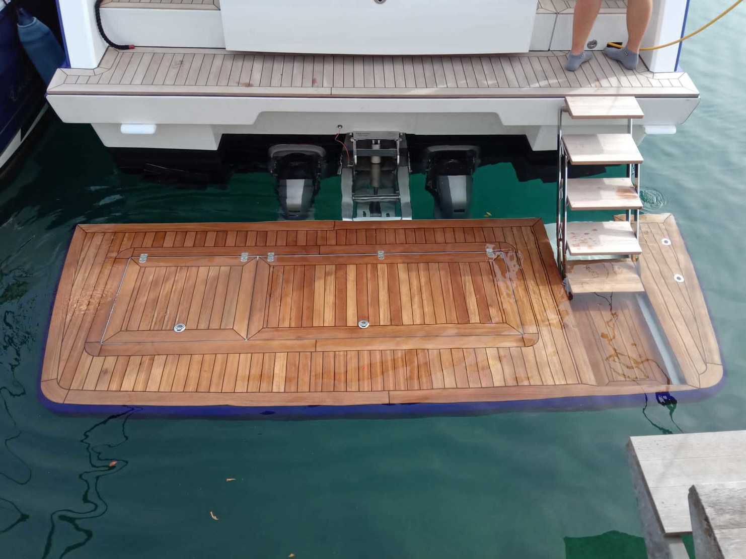 Lifting platform - Single-arm - H+B technics - for boat / stainless ...