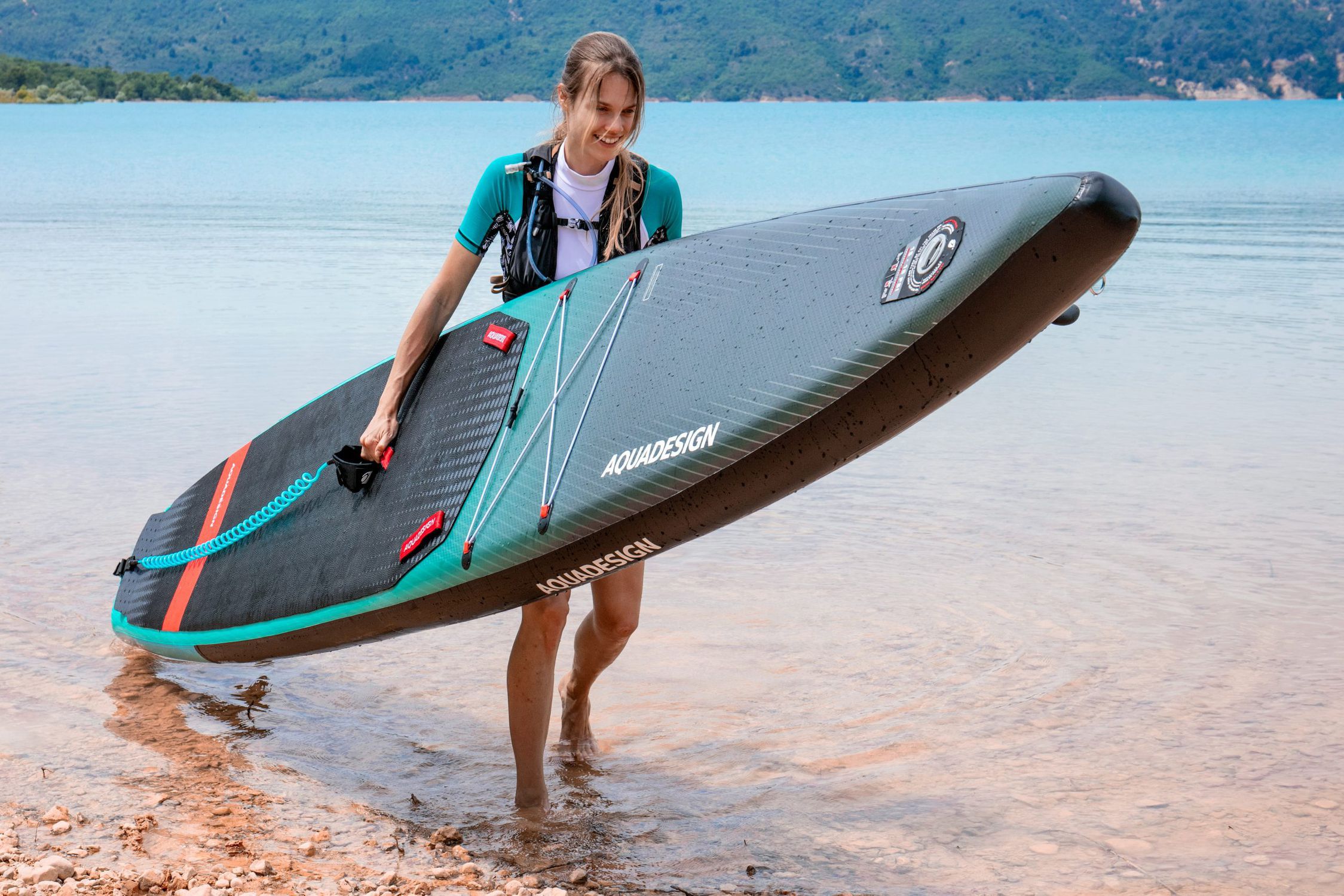 Inflatable SUP - FIRST - AQUADESIGN - touring / race / advanced-level
