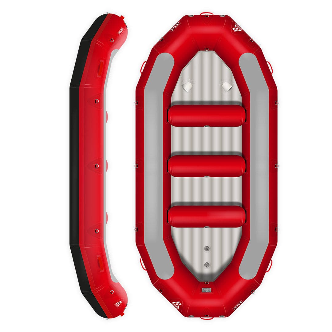9-person raft - RAPTOR 425 ROUGE - AQUADESIGN - white-water