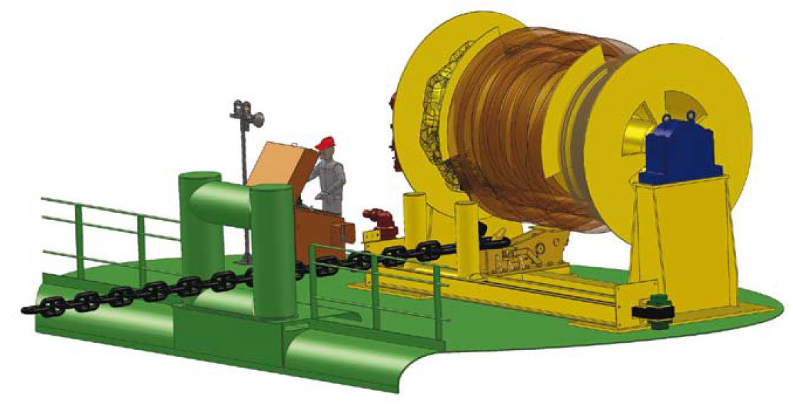 Ship winch - Hawser - Trelleborg Marine and Infrastructure - mooring ...