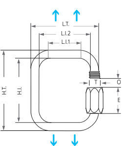 Square quick link - C EN 362 - EN 12275 - Maillon rapide - Peguet