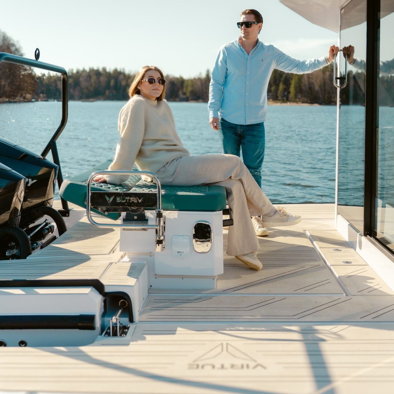 Boat decking panel - Off-White - Flexiteek - teak