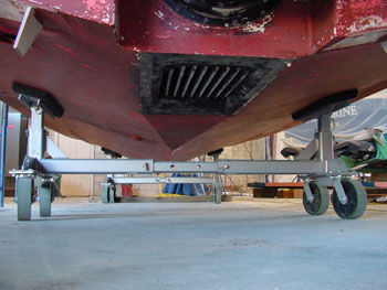 Motor boat cradle - TITAN - Hostar - adjustable / transportable