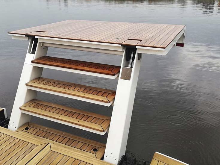 Swim platform - size 1 - Hydromar Marine Equipment bv - for yacht ...