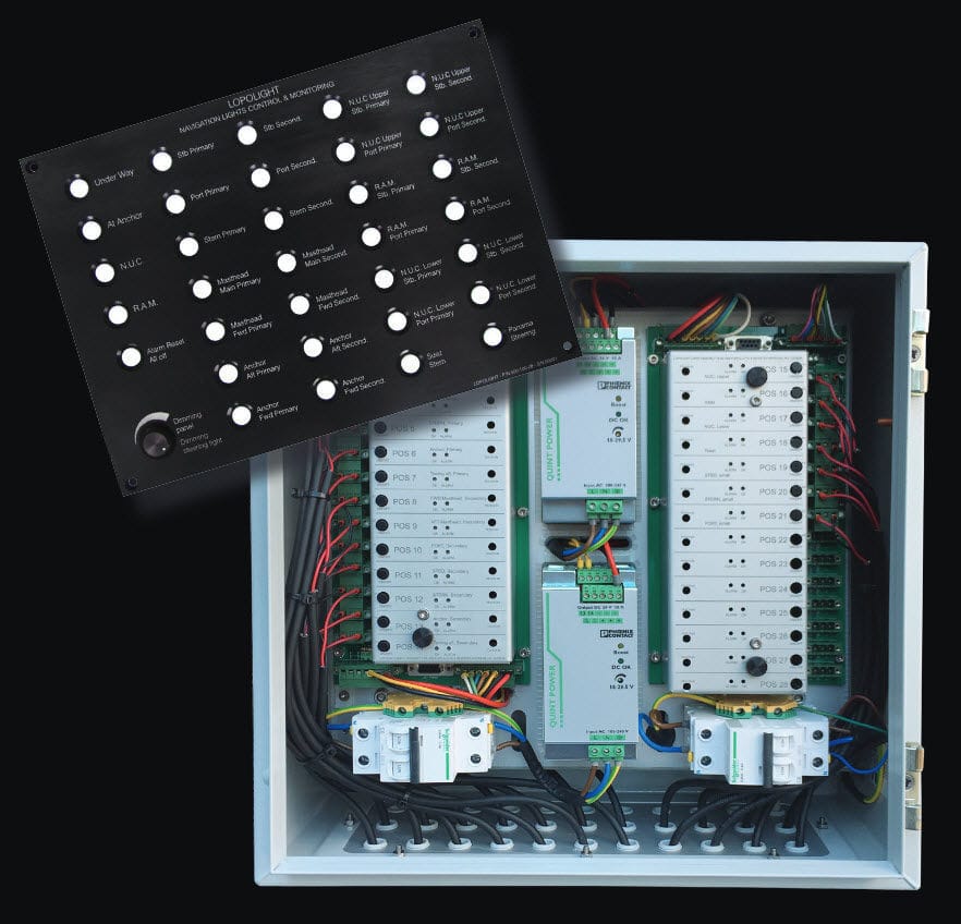 Boat monitoring and control panel - Lopolight - for ships / with alarm