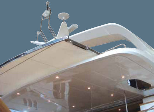 Yacht sun awning - Makefast - cockpit / stainless steel frame / nylon