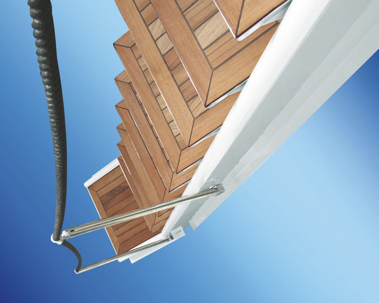 Yacht ladder - 3600 series - Opacmare - lateral / boarding / manual