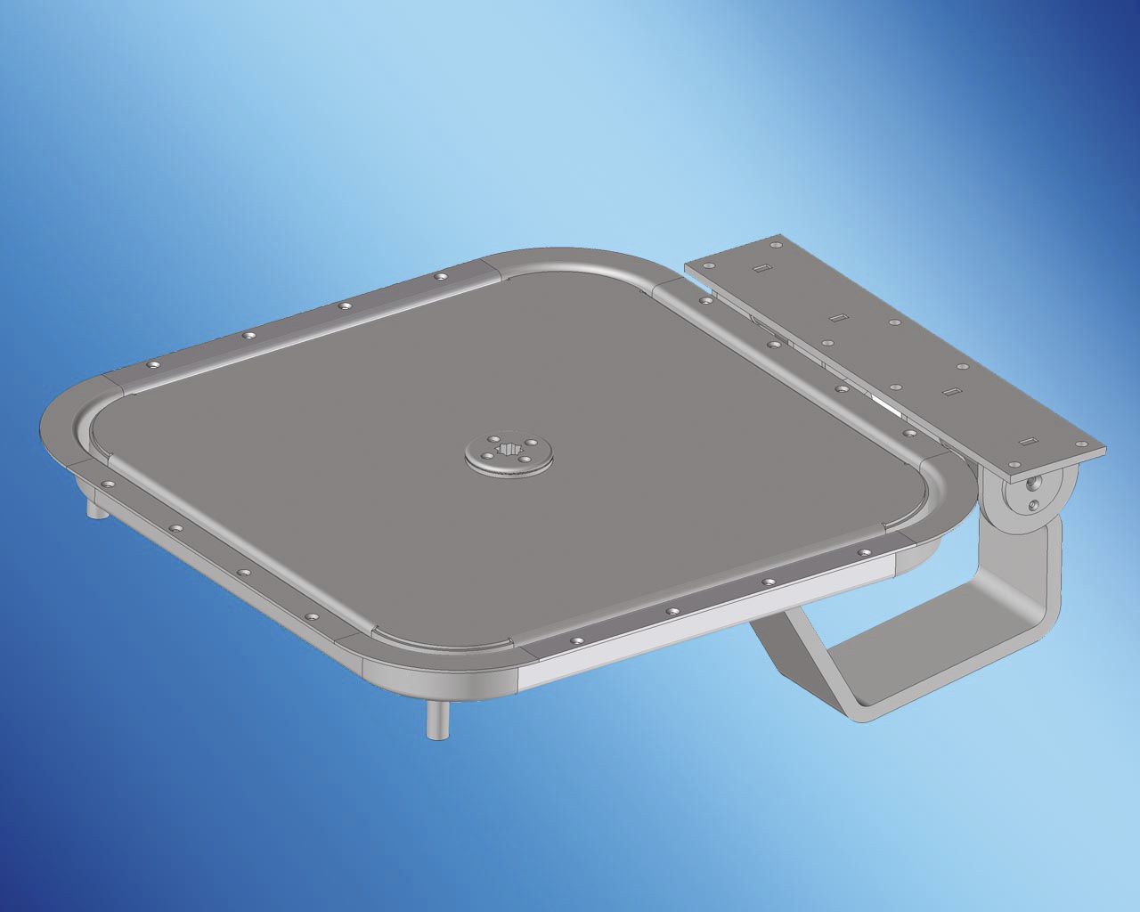 Boat deck hatch - 2420 series - Opacmare - for yachts / square / opening