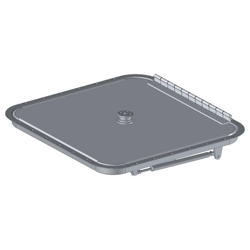 Boat deck hatch - 2400 Series - Opacmare - rectangular / opening