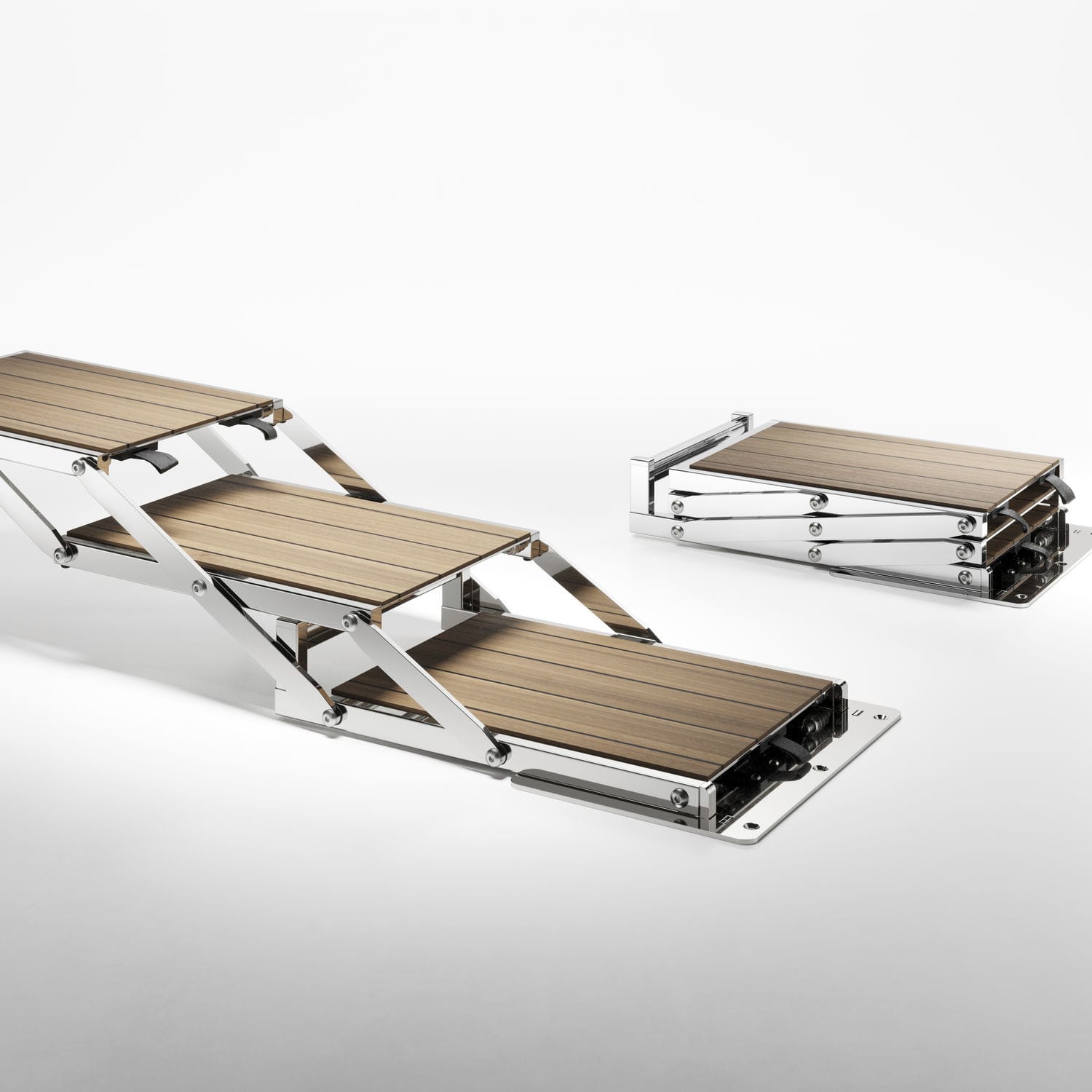 Boat gangway - 123 - Nautinox - for yacht / for sailboats / folding